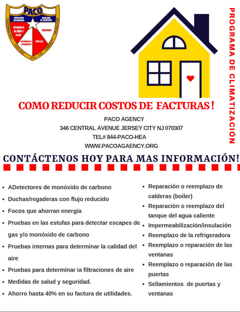 Weatherization - PACO | Puertorriquenos Asociados For Community ...