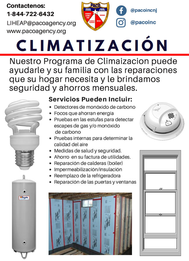 Weatherization - PACO | Puertorriquenos Asociados For Community ...